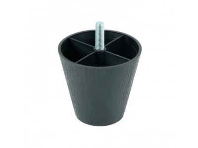 Conical plastic furniture leg Ø75/45 with a bolt - Tulplast.pl
